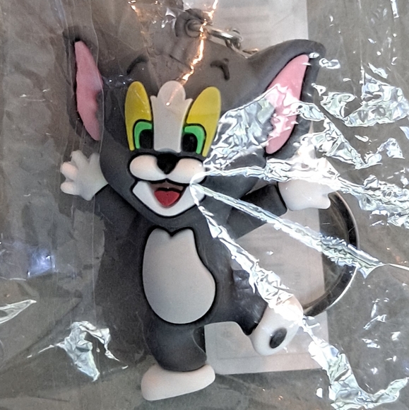 Accessories | 2 Gray And White Tom Cat Keyring With Silver Hardware ...